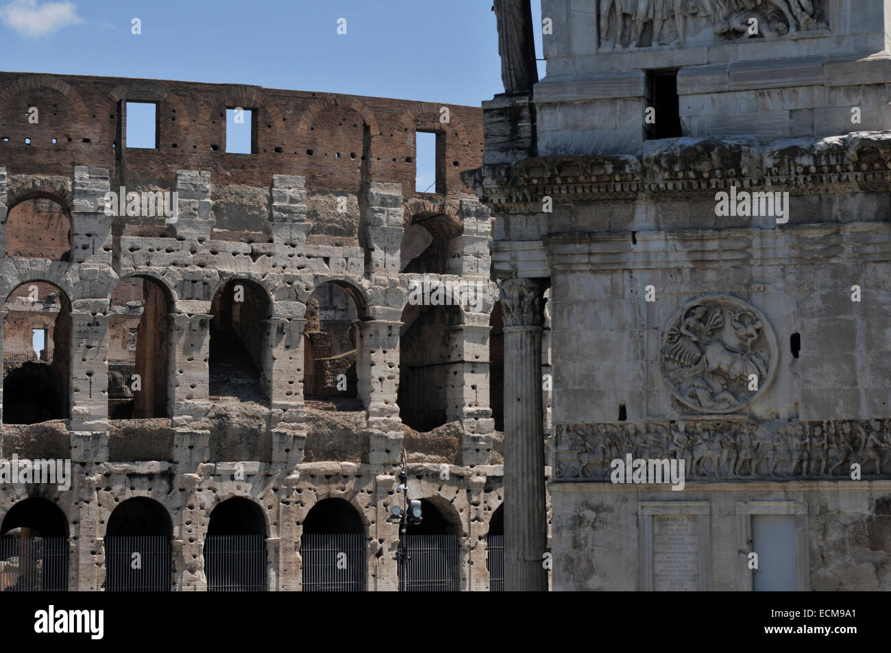 A section of the Colosseum in Rome Italy Stock Photo - Alamy