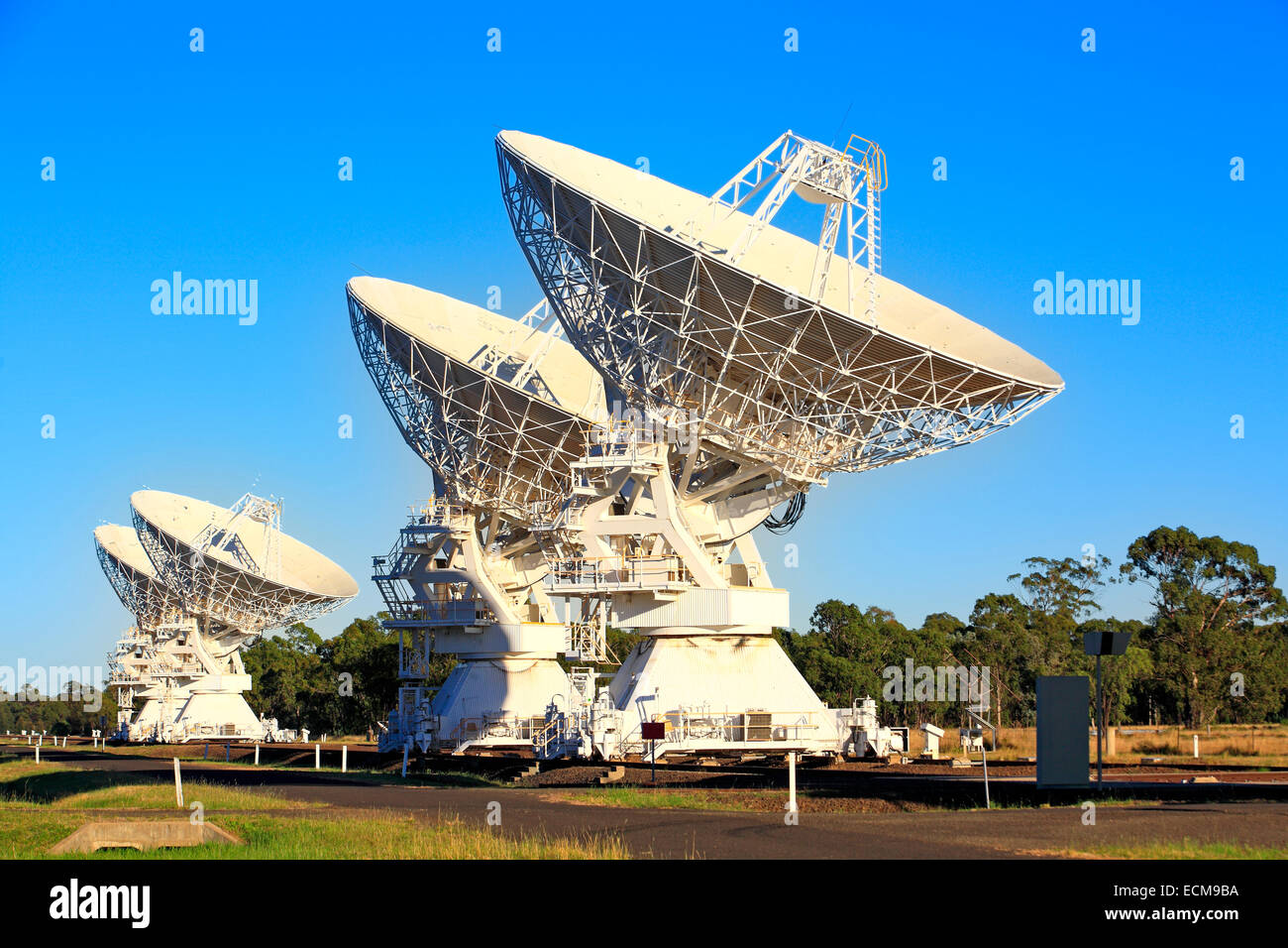Four Compact Array Telescopes used for scientific research, Australia ...