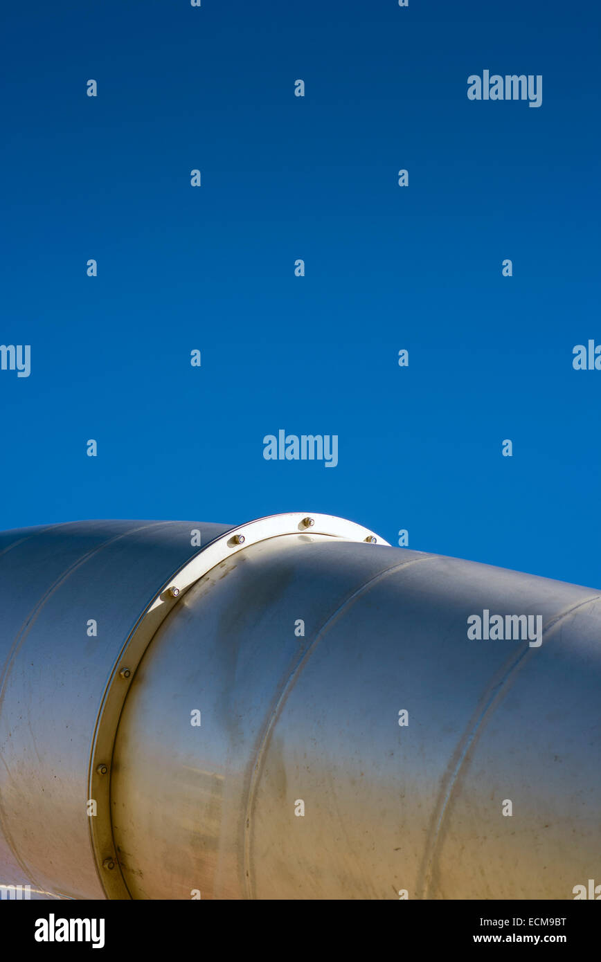 metal pipe and blue sky Stock Photo - Alamy