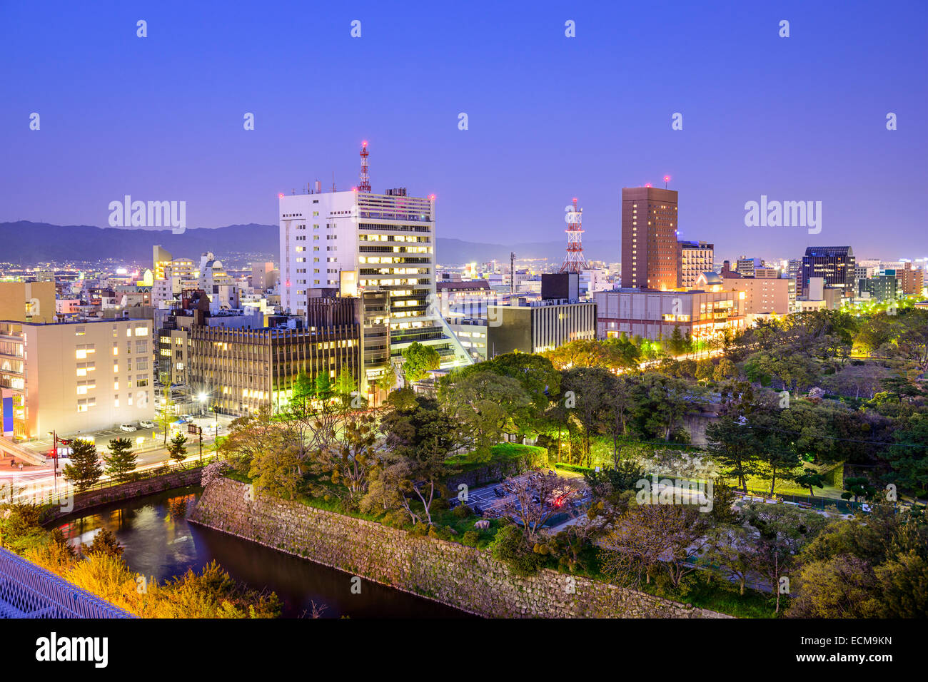 Wakayama City, Japan cityscape at twilight Stock Photo - Alamy