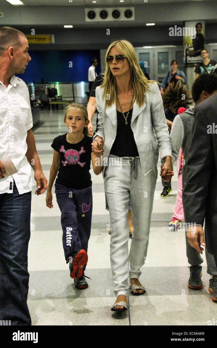 Heidi Klum spotted at John F. Kennedy International Airport (JFK) with ...