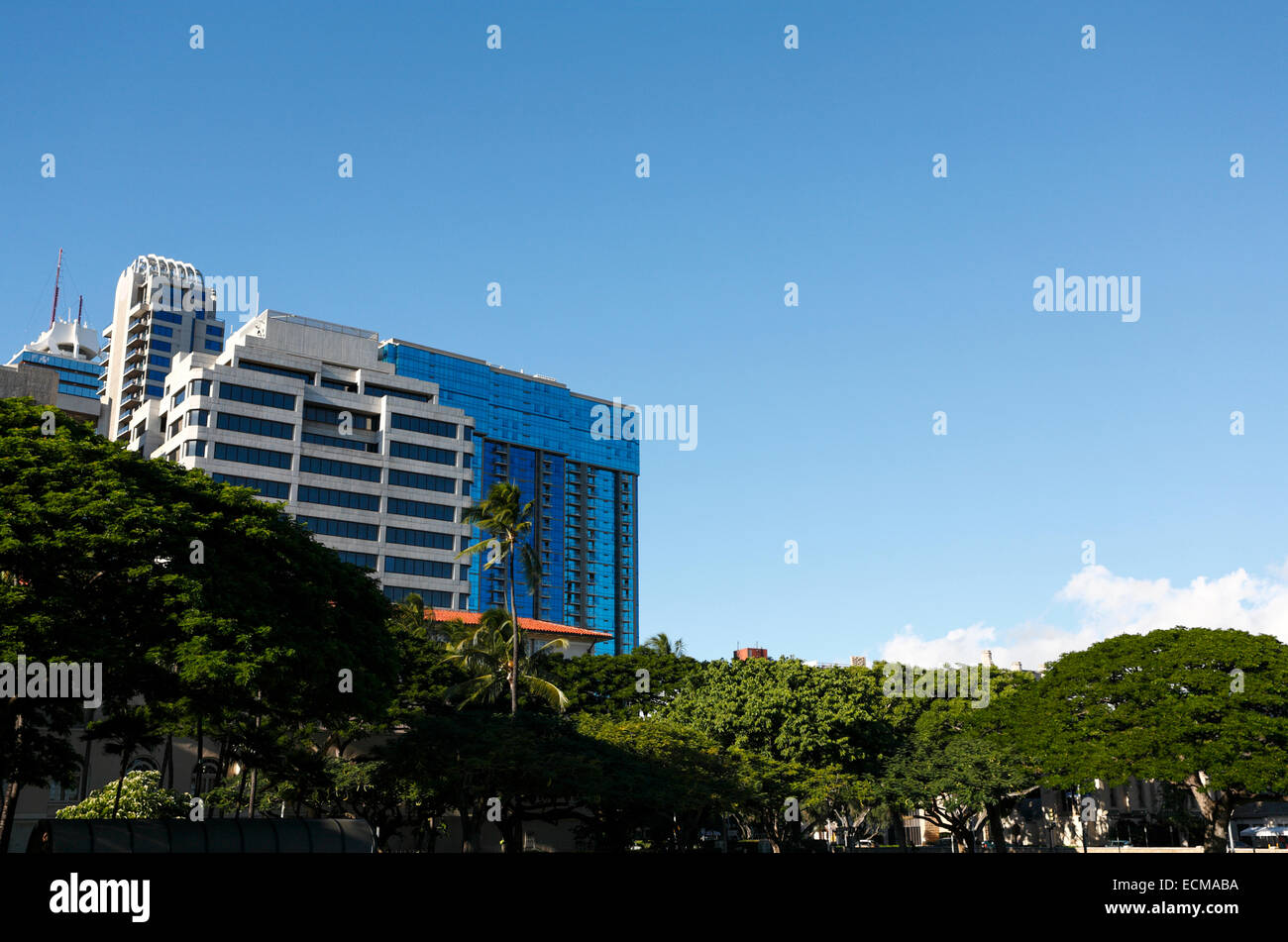 Honolulu, Hawaii, USA. 7th Dec, 2014. Honolulu downtown buildings on a ...