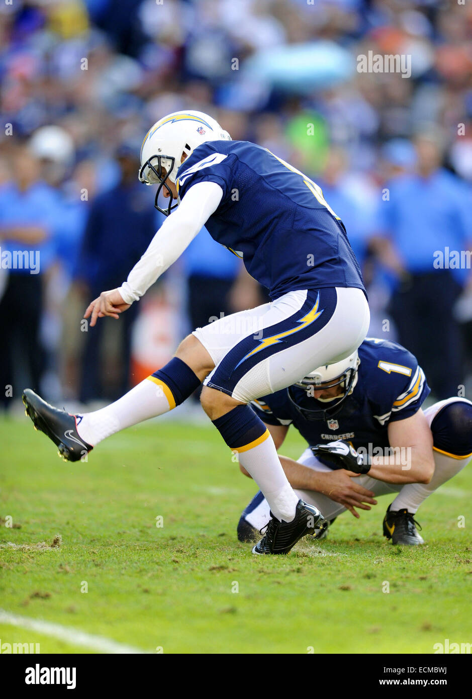 December 14 2014. Nick Novak of the San Diego Chargers in action during ...