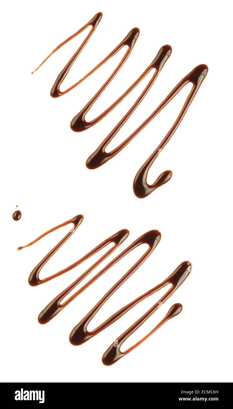 Chocolate syrup isolated on white with clipping path included Stock ...