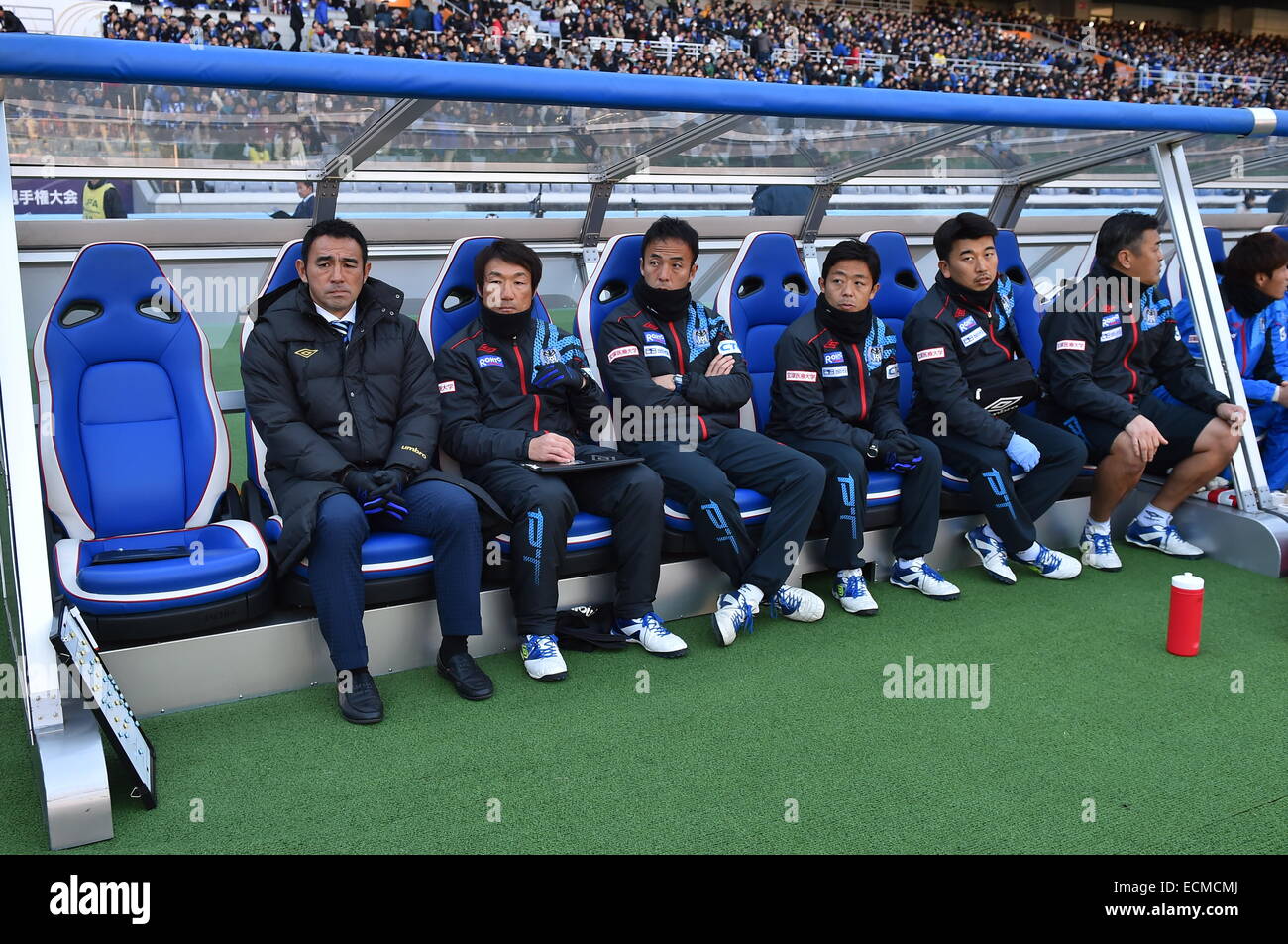 Kanagawa, Japan. 13th Dec, 2014. Gamba Osaka bench Football/Soccer ...