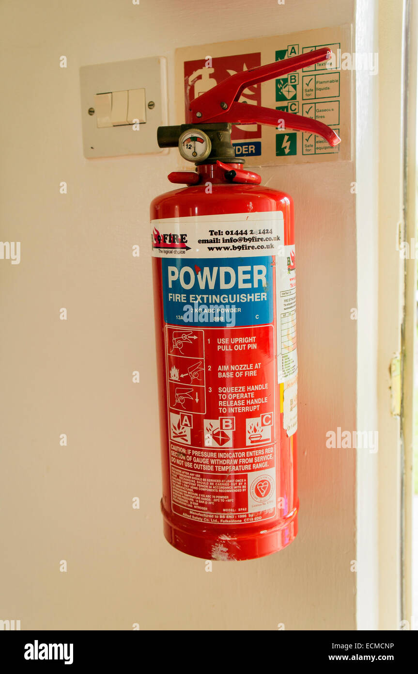 POWDER fire extinguisher Stock Photo - Alamy