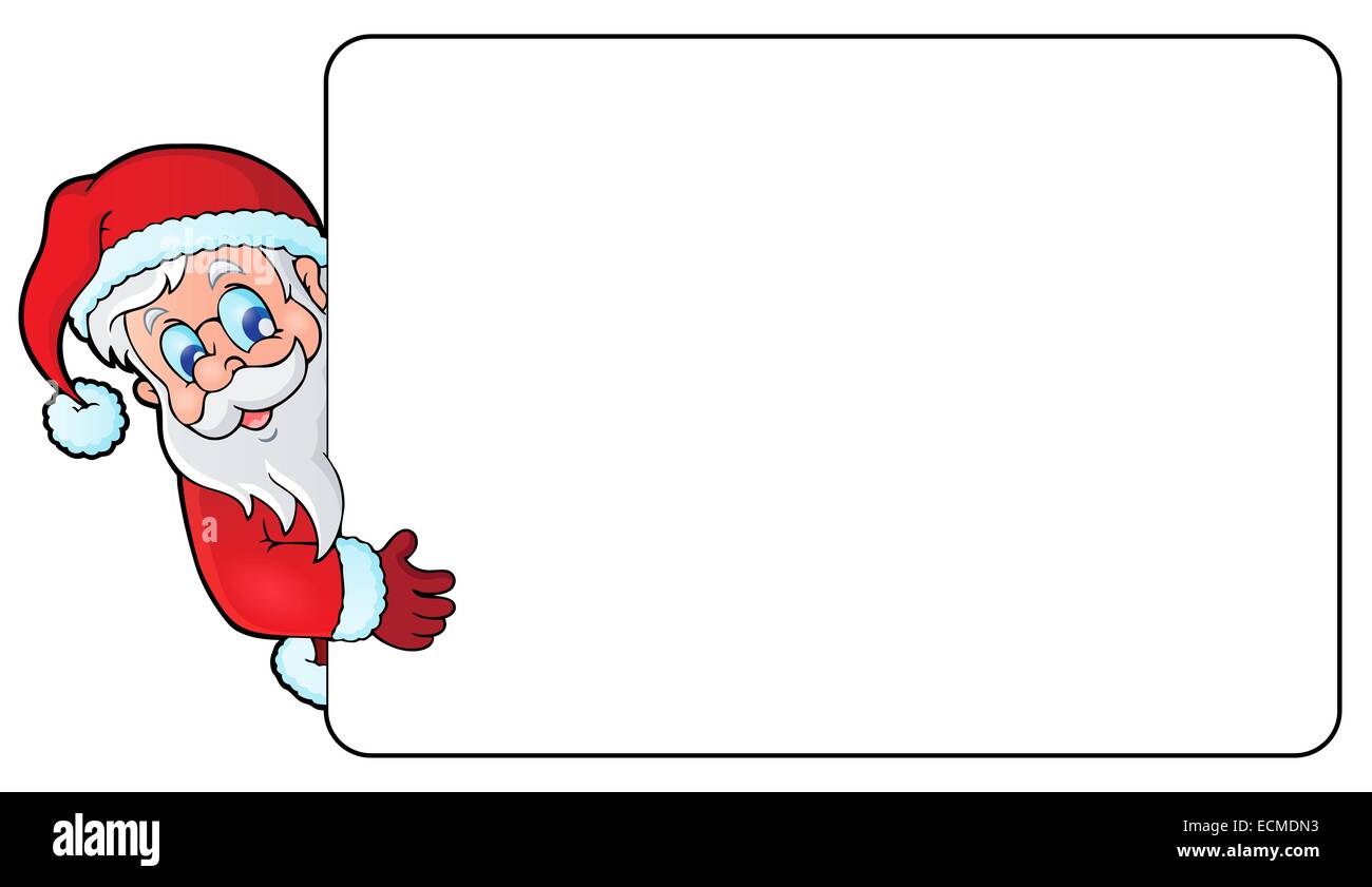 Frame with Santa Claus theme 3 - picture illustration Stock Photo - Alamy