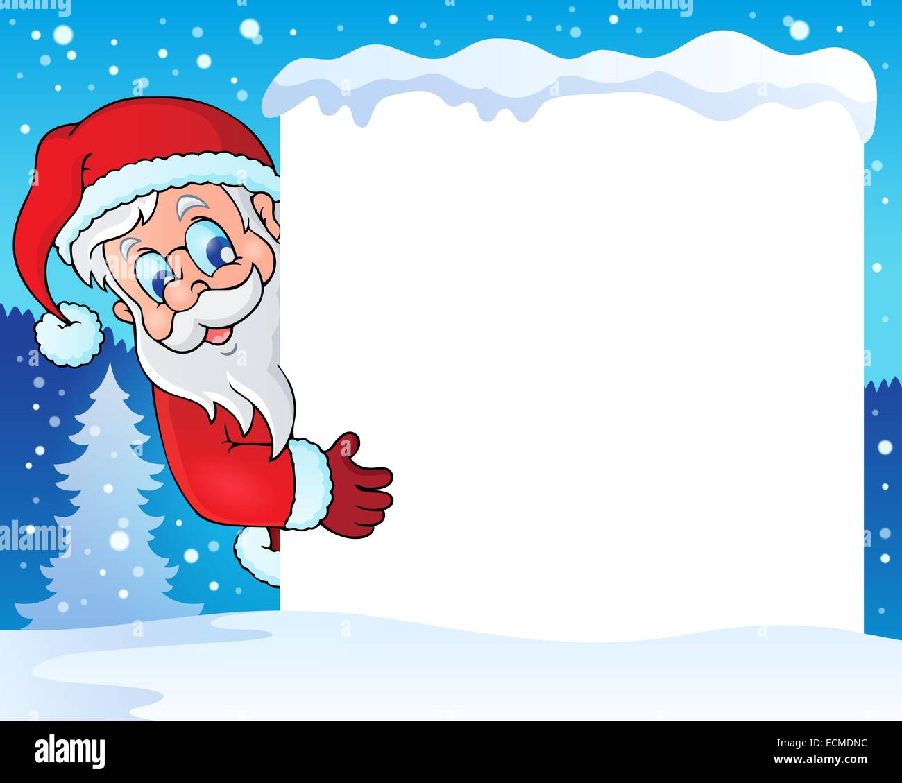 Frame with Santa Claus theme 4 - picture illustration Stock Photo - Alamy