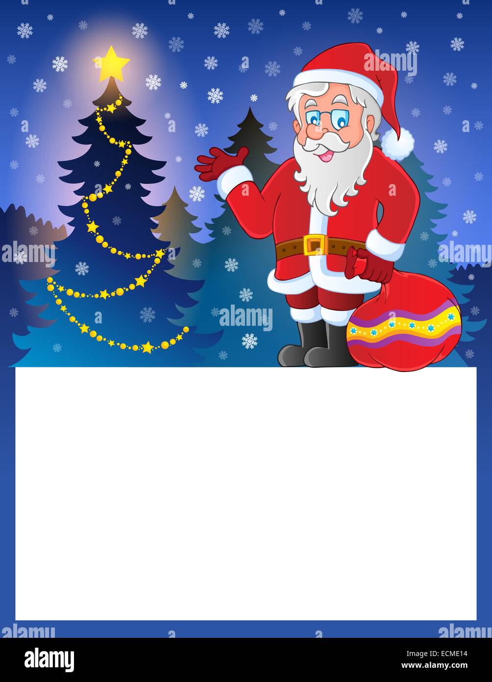 Small frame with Santa Claus 7 - picture illustration Stock Photo - Alamy