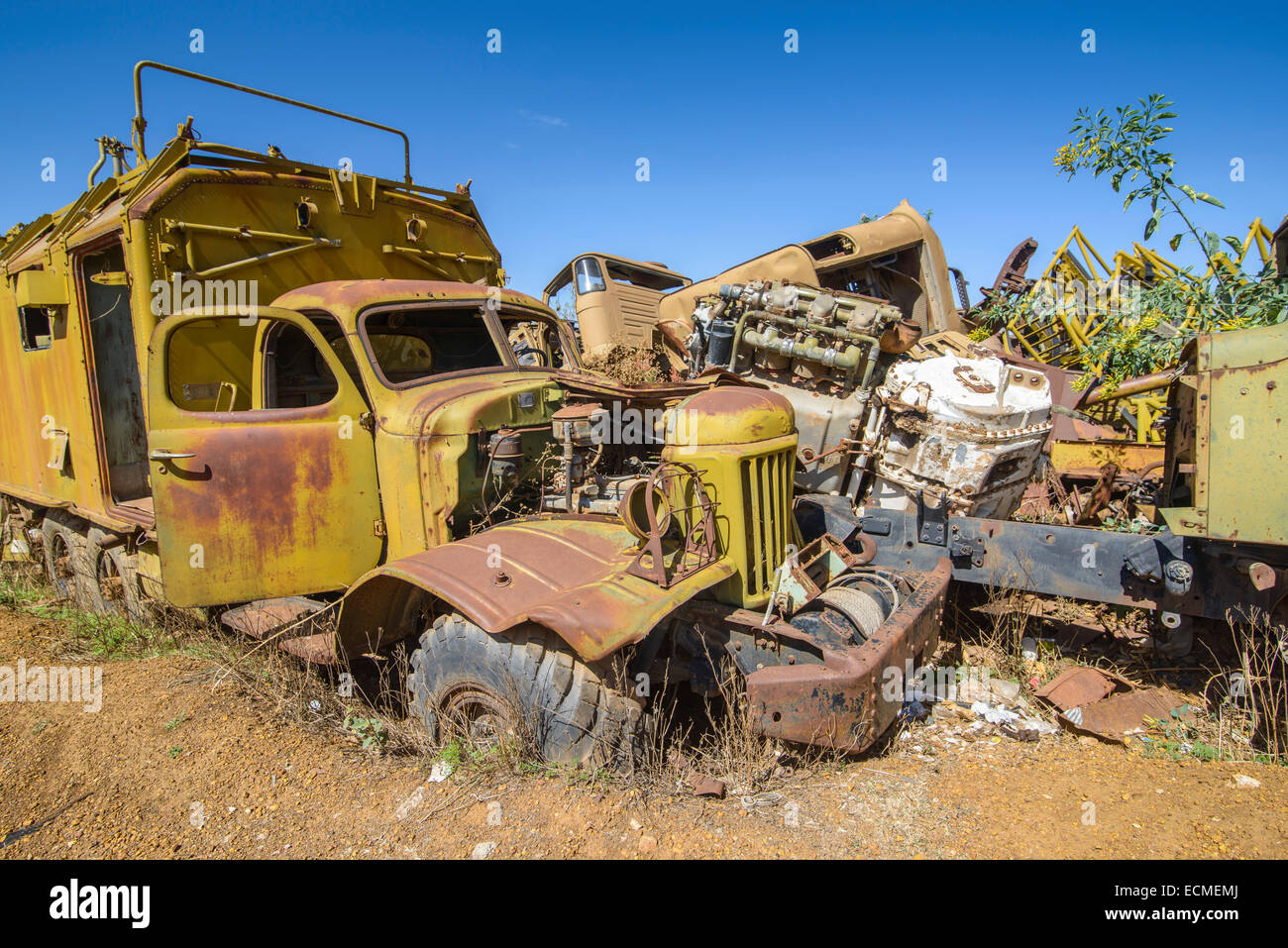 Tank cemetery, Asmara, Eritrea Stock Photo - Alamy