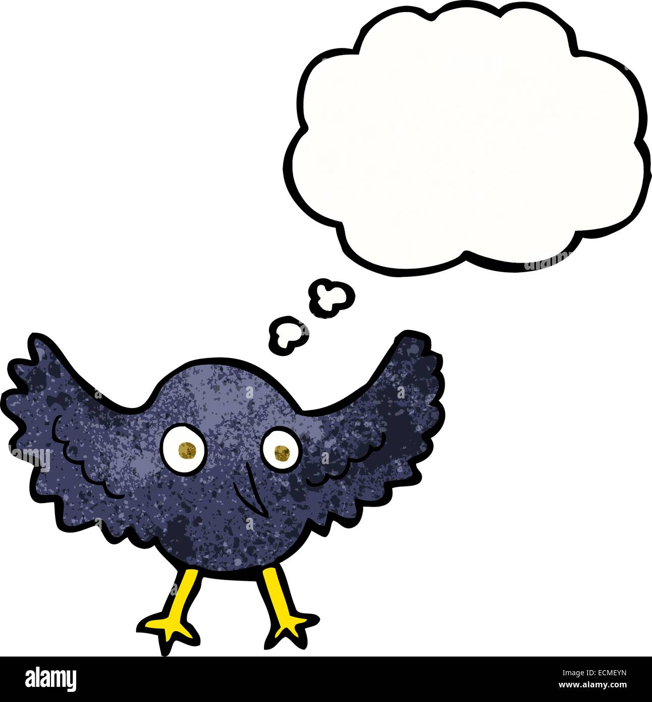 cartoon crow with thought bubble Stock Vector Image & Art - Alamy