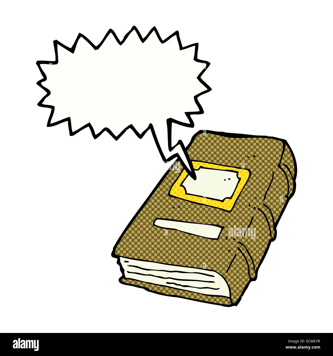 cartoon old book with speech bubble Stock Vector Image & Art - Alamy