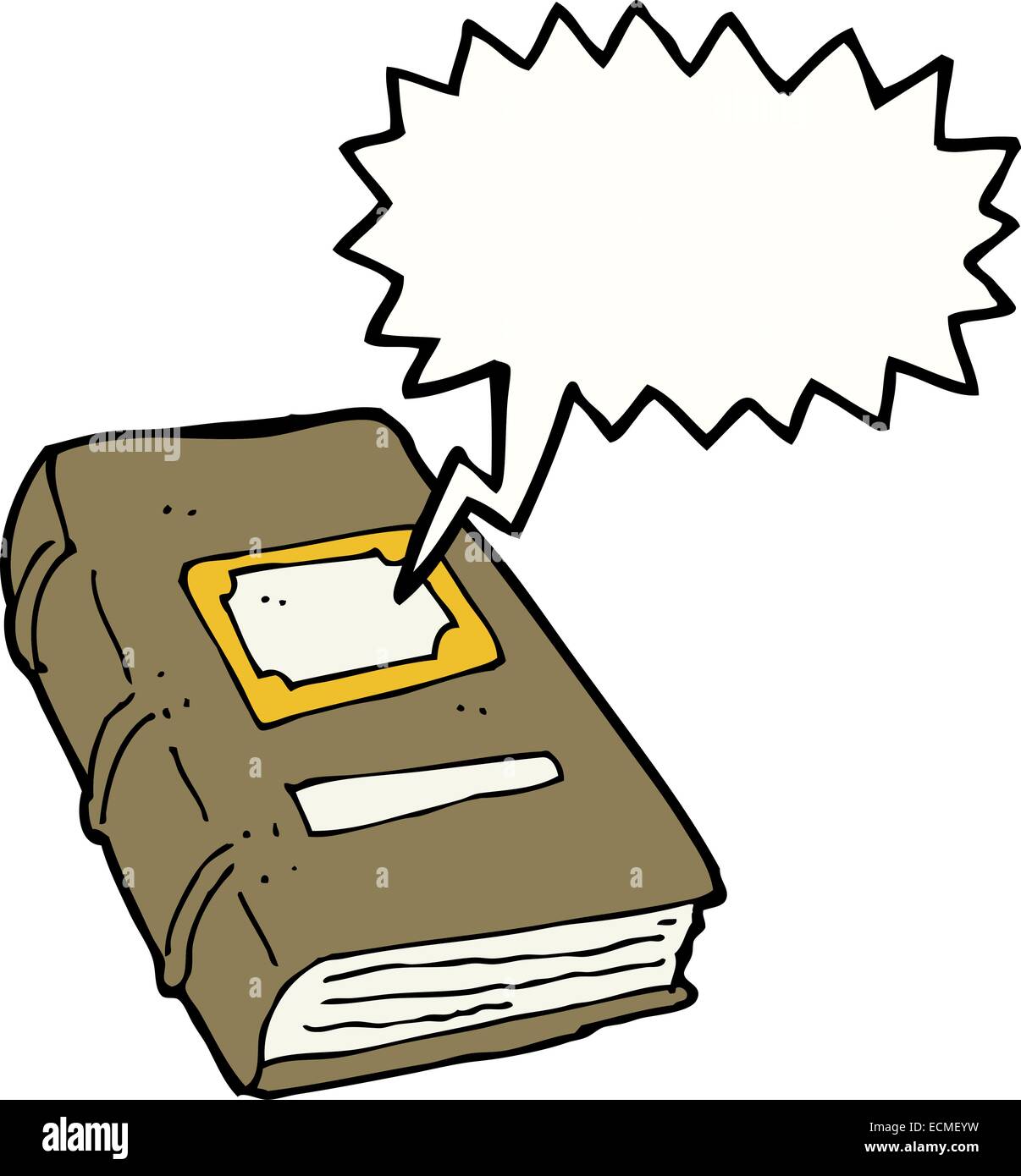 cartoon old book with speech bubble Stock Vector Image & Art - Alamy