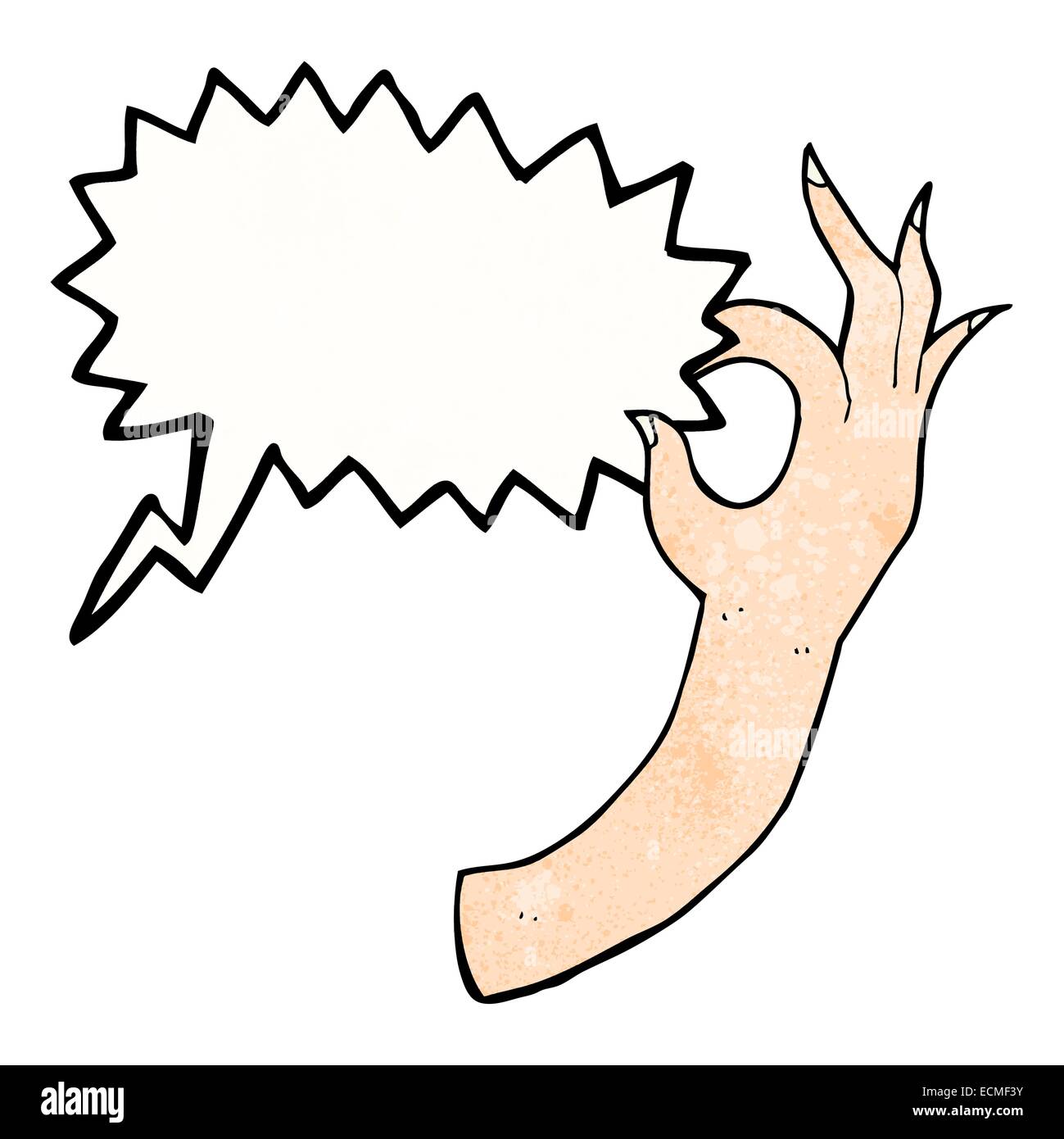 cartoon hand symbol with speech bubble Stock Vector Image & Art - Alamy