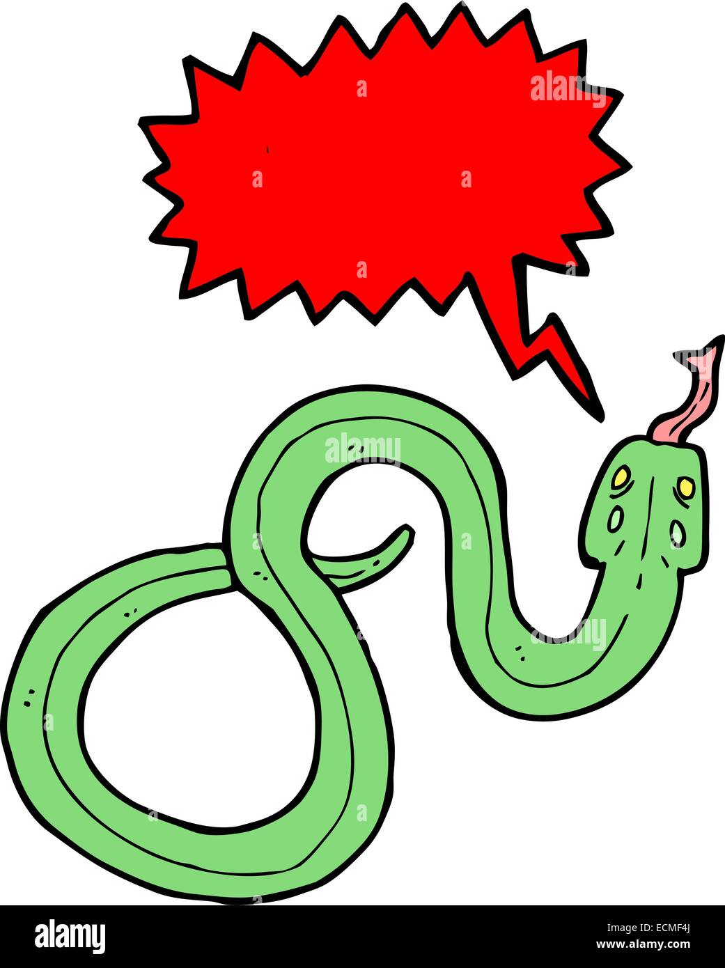 cartoon snake with speech bubble Stock Vector Image & Art - Alamy