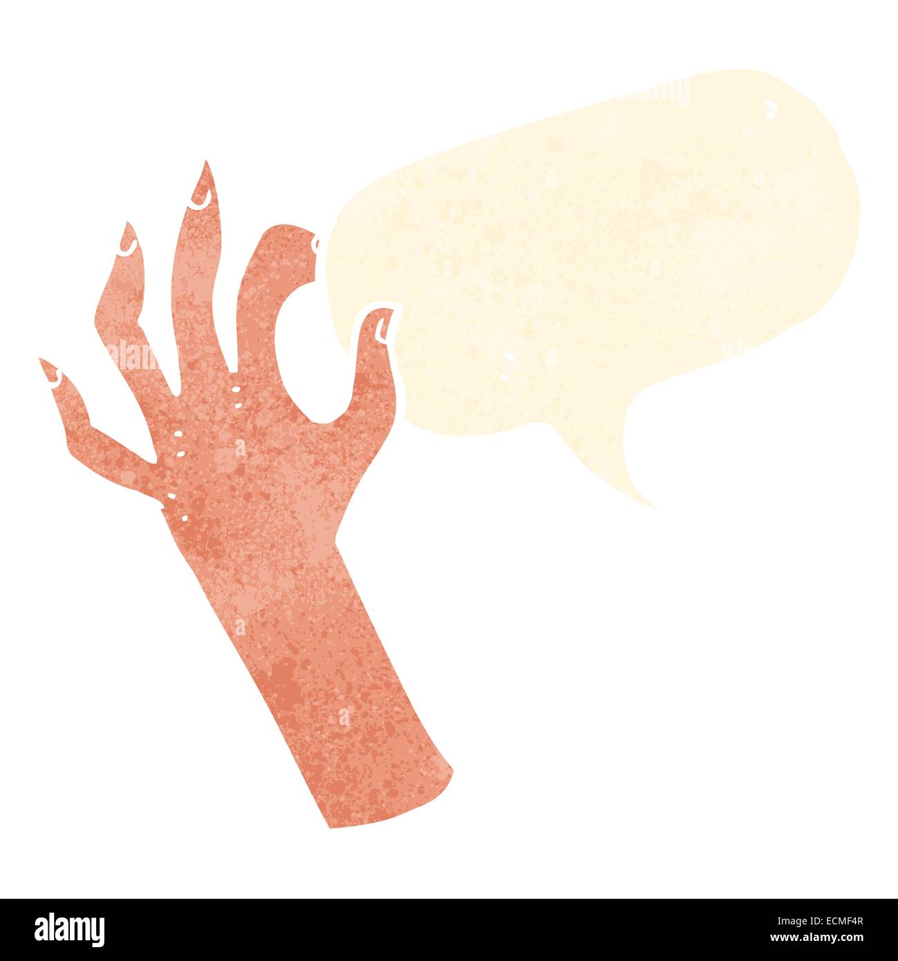 cartoon hand symbol with speech bubble Stock Vector Image & Art - Alamy