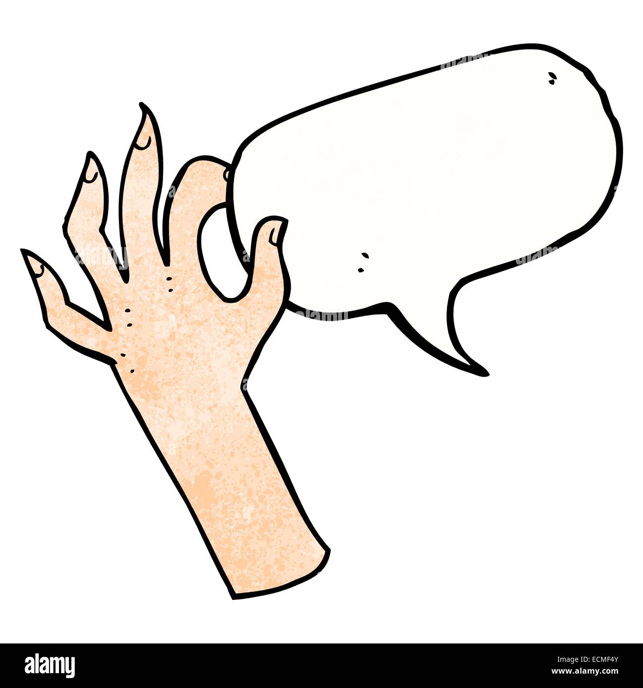 cartoon hand symbol with speech bubble Stock Vector Image & Art - Alamy