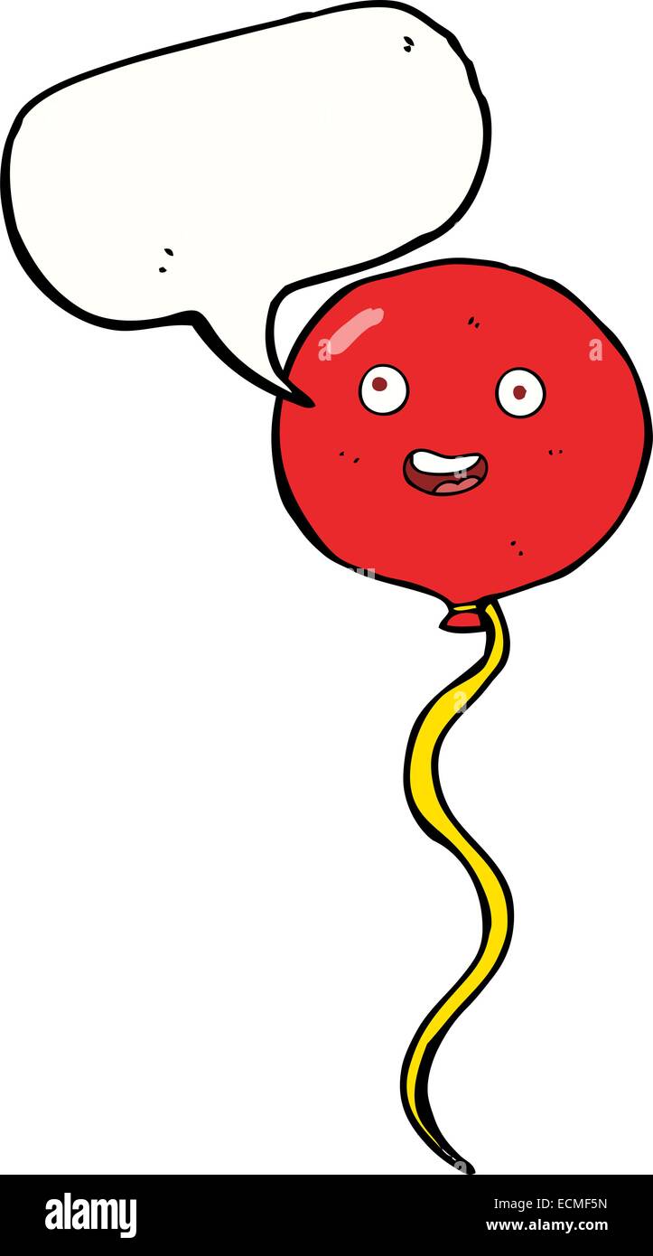 cartoon party balloon with speech bubble Stock Vector Image & Art - Alamy