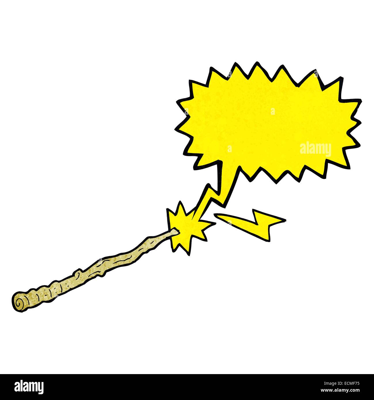 cartoon magic wand with speech bubble Stock Vector Image & Art - Alamy