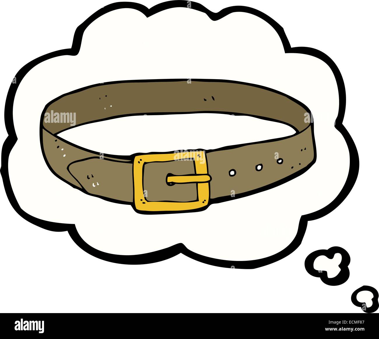 cartoon leather belt with thought bubble Stock Vector Image & Art - Alamy