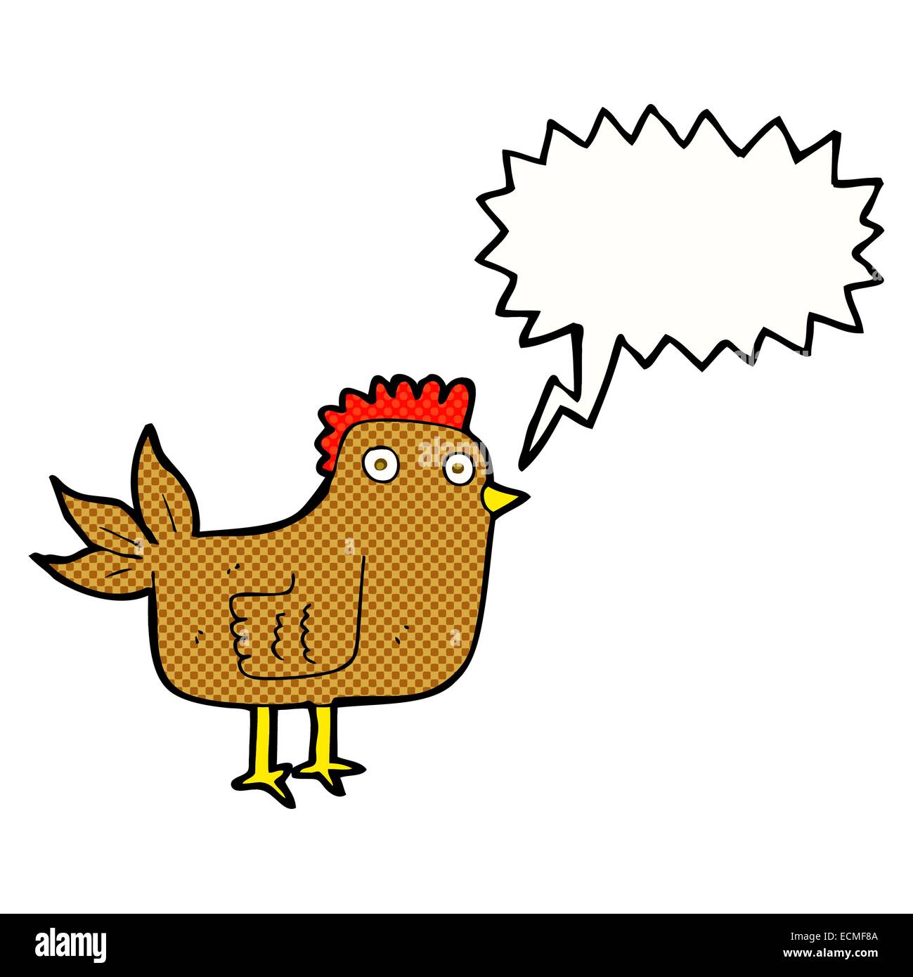 Talking chicken bird cartoon Stock Vector Images - Alamy