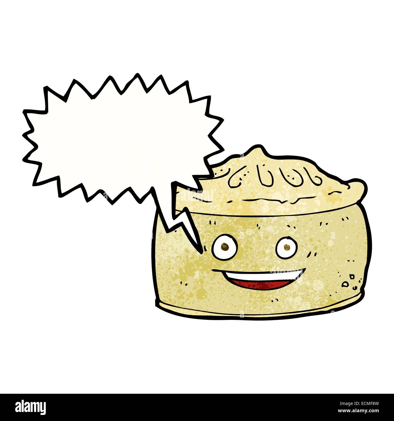 cartoon pie with speech bubble Stock Vector Image & Art - Alamy