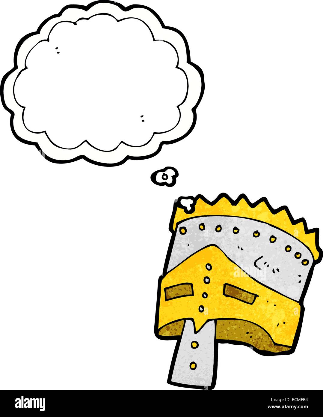 cartoon king's armor with thought bubble Stock Vector Image & Art - Alamy