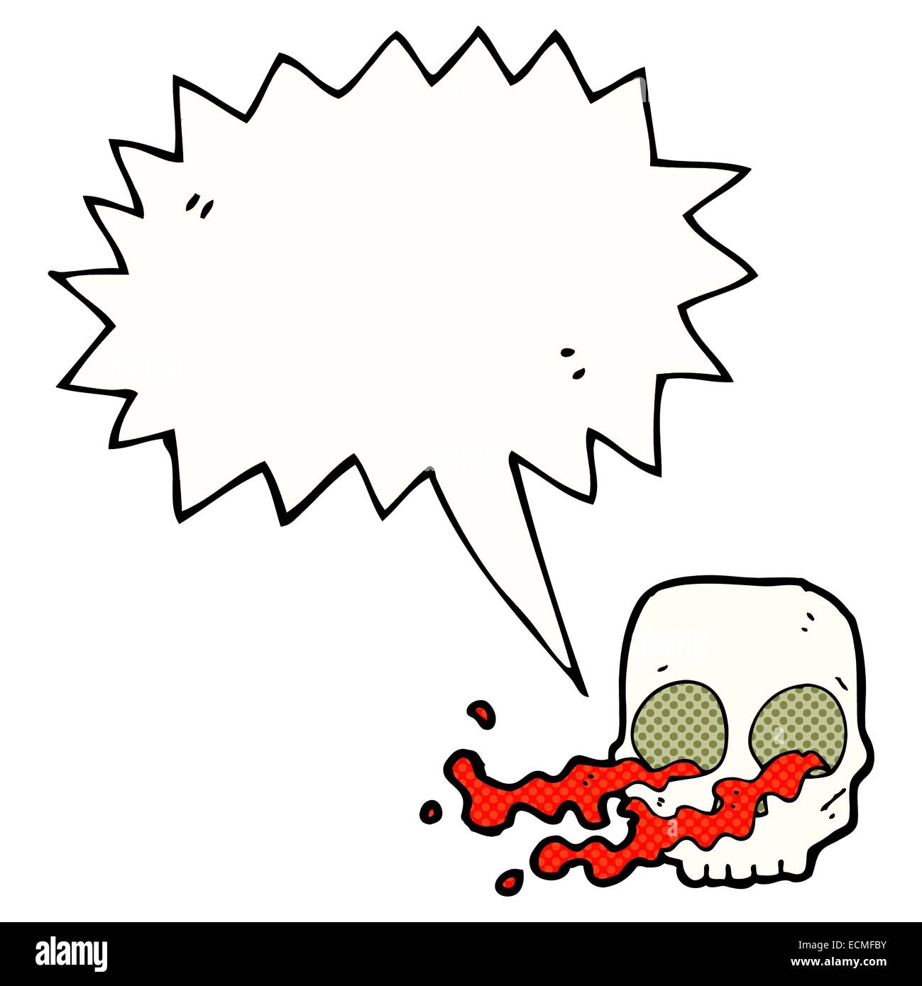 cartoon gross skull with speech bubble Stock Vector Image & Art - Alamy