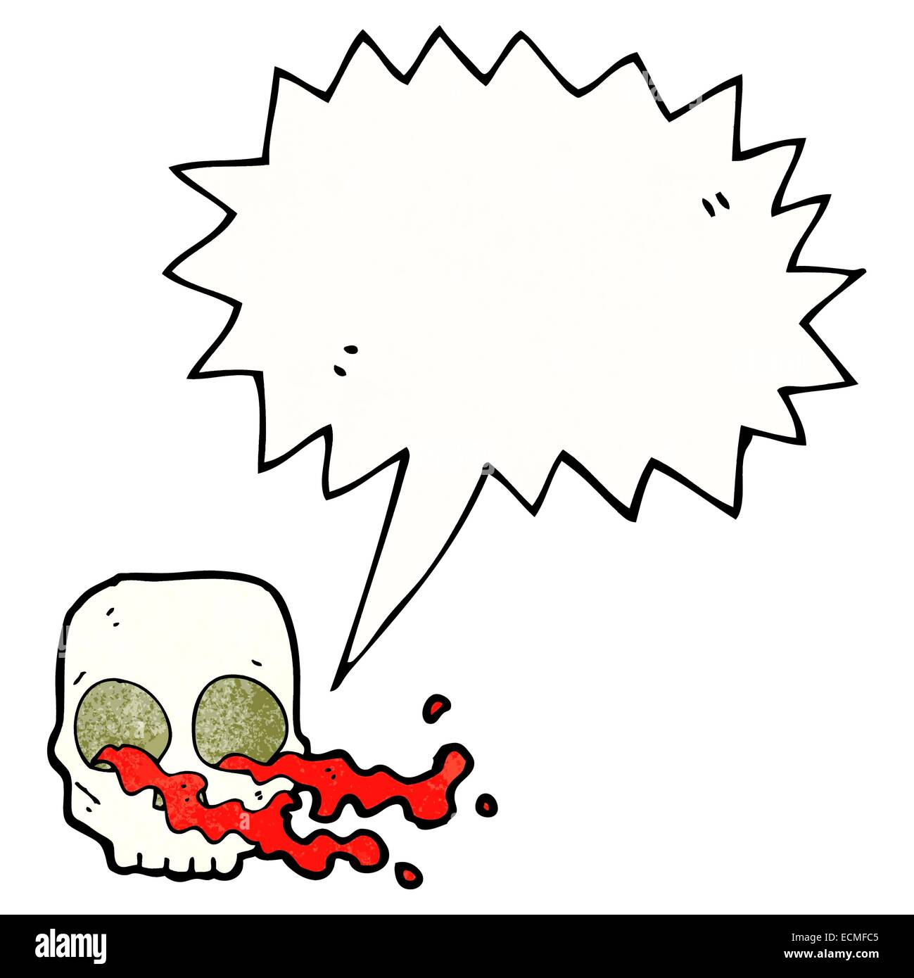 cartoon gross skull with speech bubble Stock Vector Image & Art - Alamy