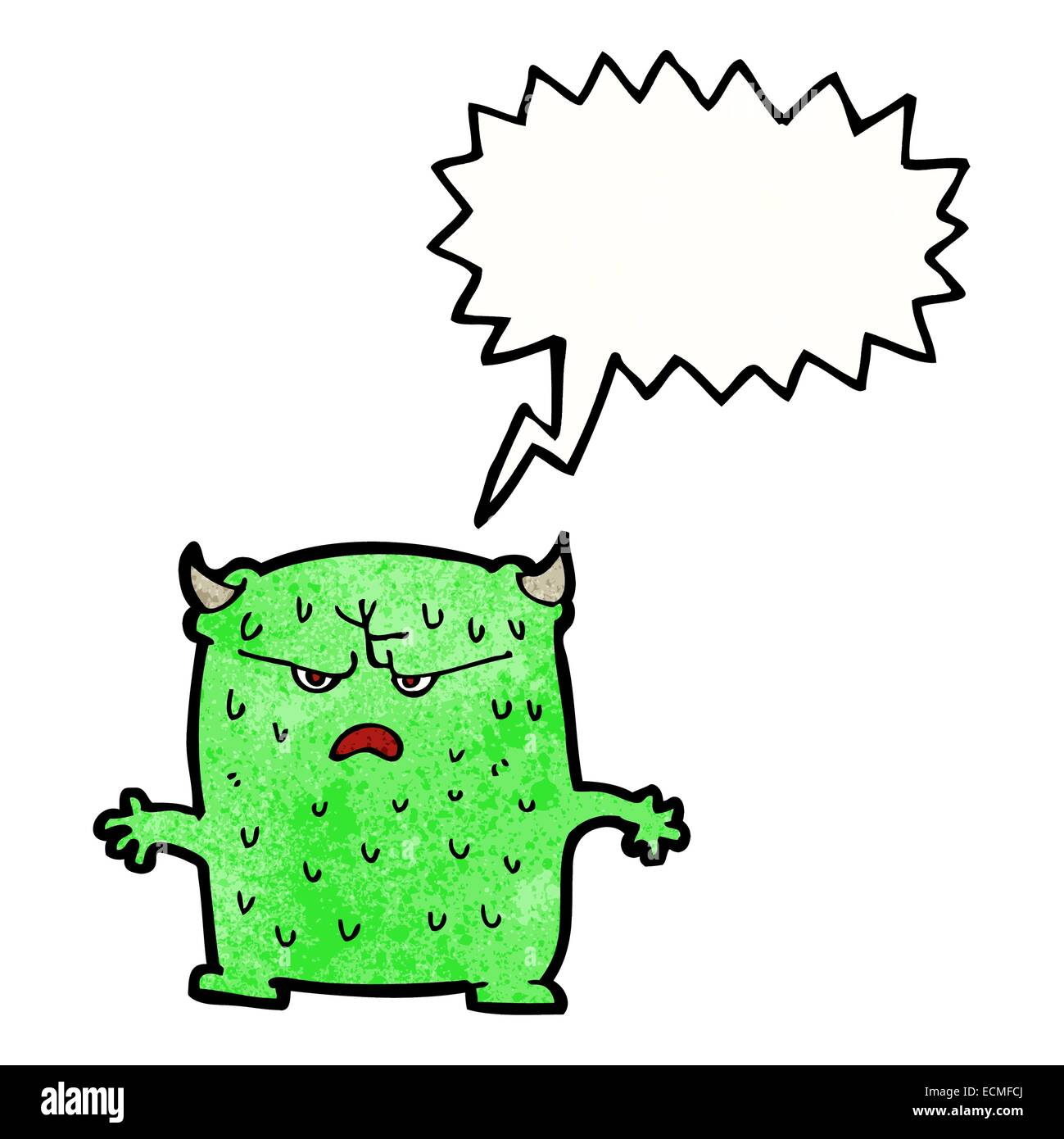 cartoon little alien with speech bubble Stock Vector Image & Art - Alamy