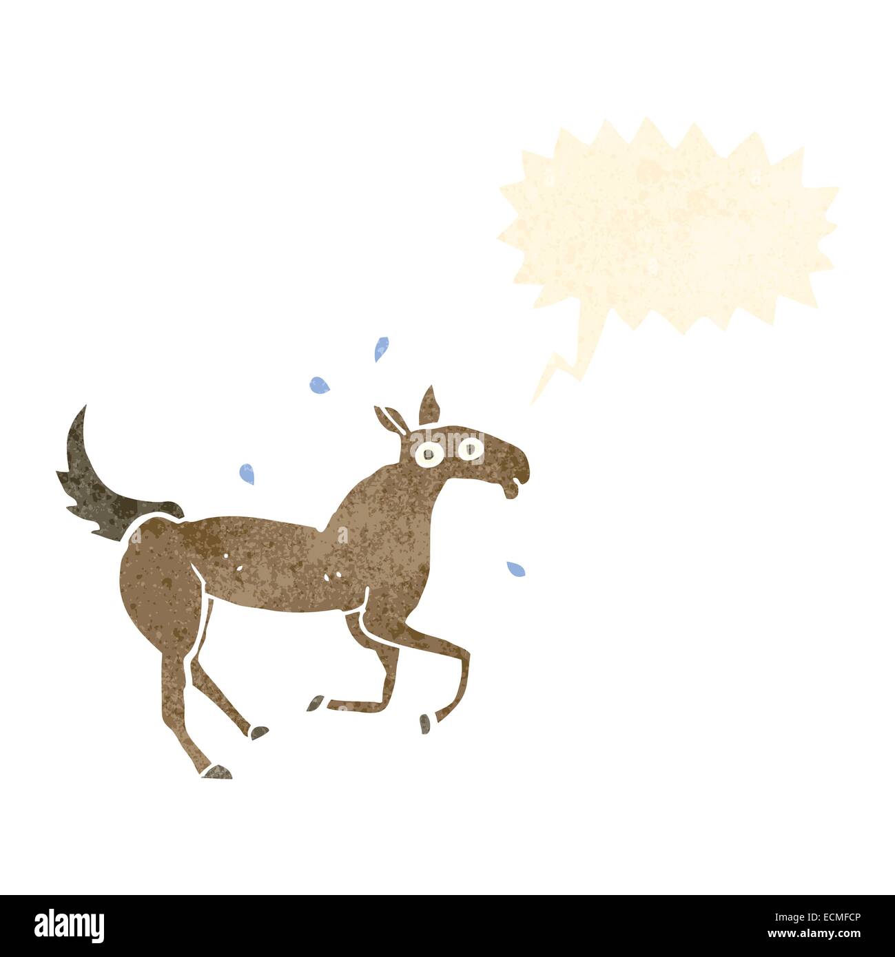 Cartoon horse sweating bubble hi-res stock photography and images - Alamy