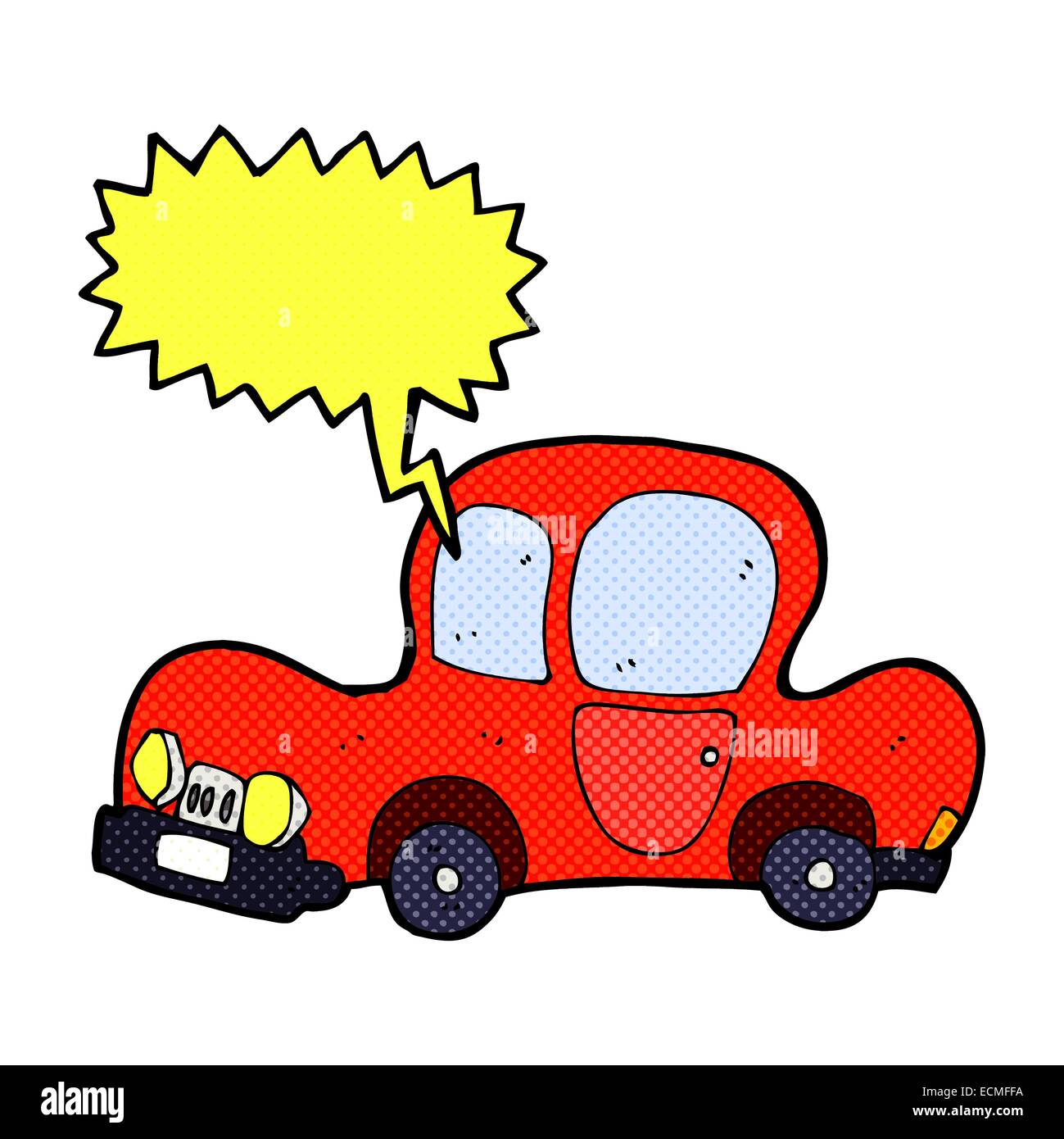 cartoon car with speech bubble Stock Vector Image & Art - Alamy