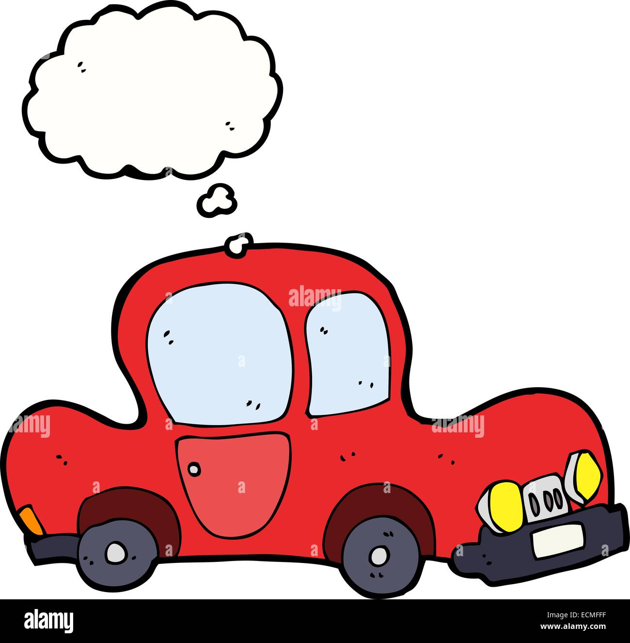 cartoon car with thought bubble Stock Vector Image & Art - Alamy