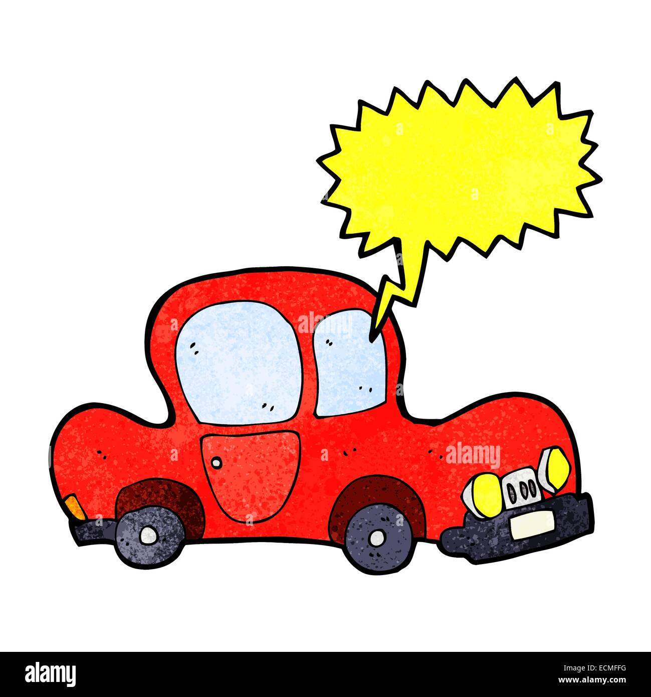 cartoon car with speech bubble Stock Vector Image & Art - Alamy