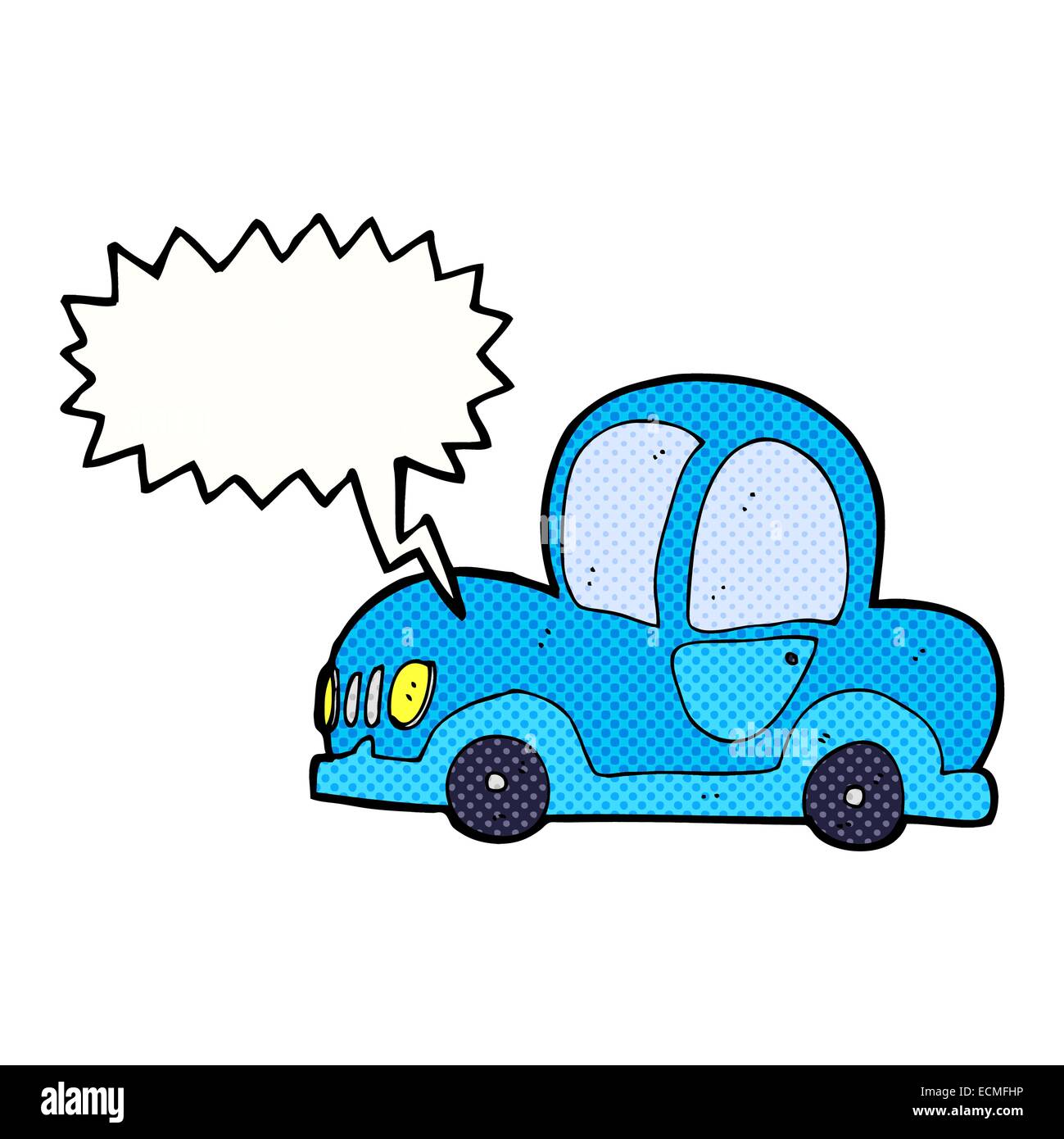 cartoon car with speech bubble Stock Vector Image & Art - Alamy