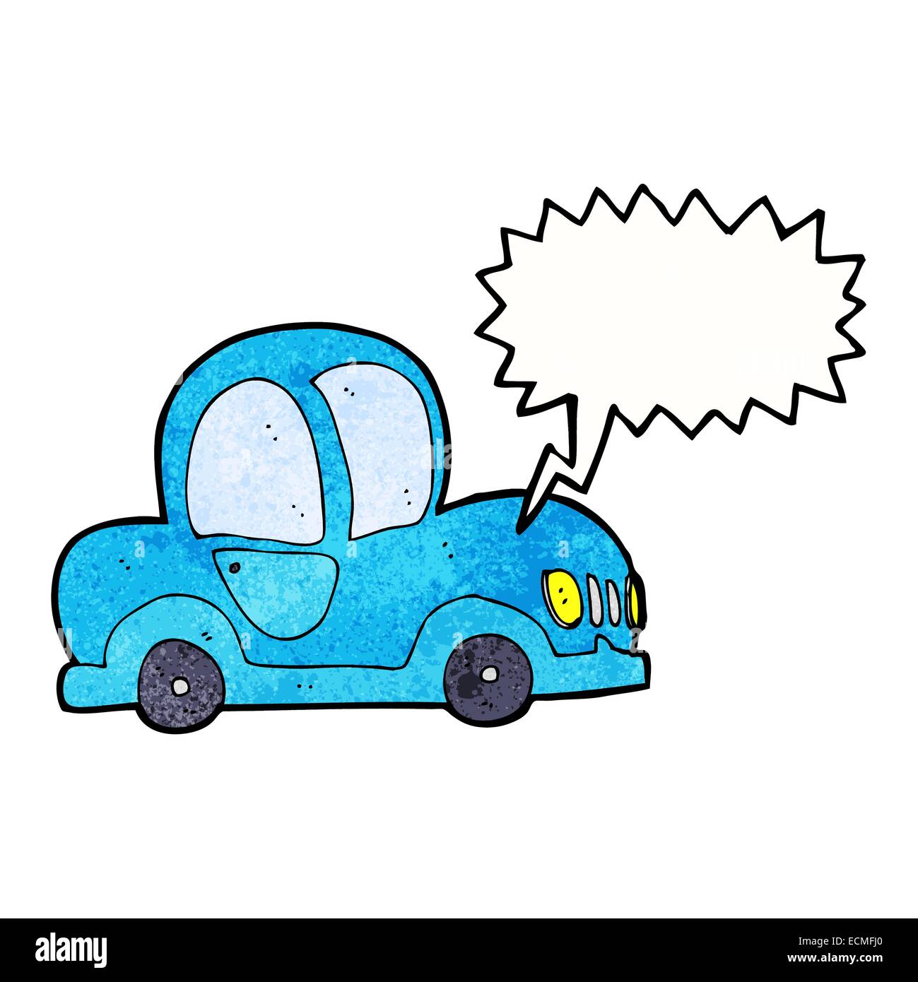 cartoon car with speech bubble Stock Vector Image & Art - Alamy