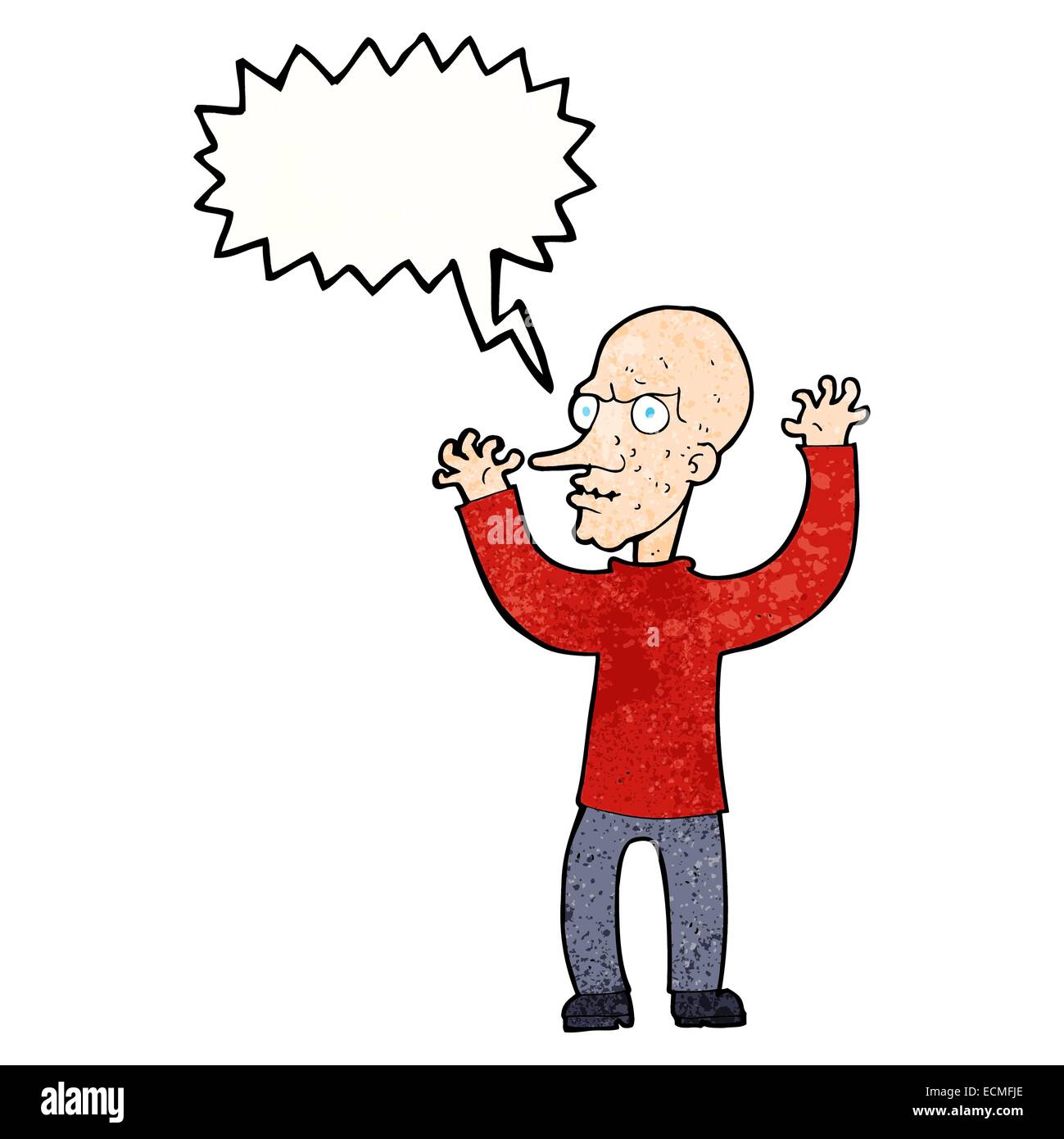 cartoon mean man with speech bubble Stock Vector Image & Art - Alamy
