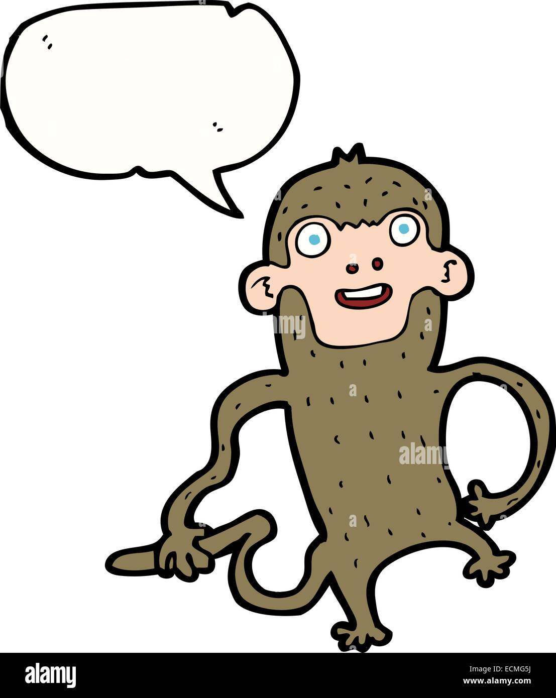 cartoon monkey with speech bubble Stock Vector Image & Art - Alamy