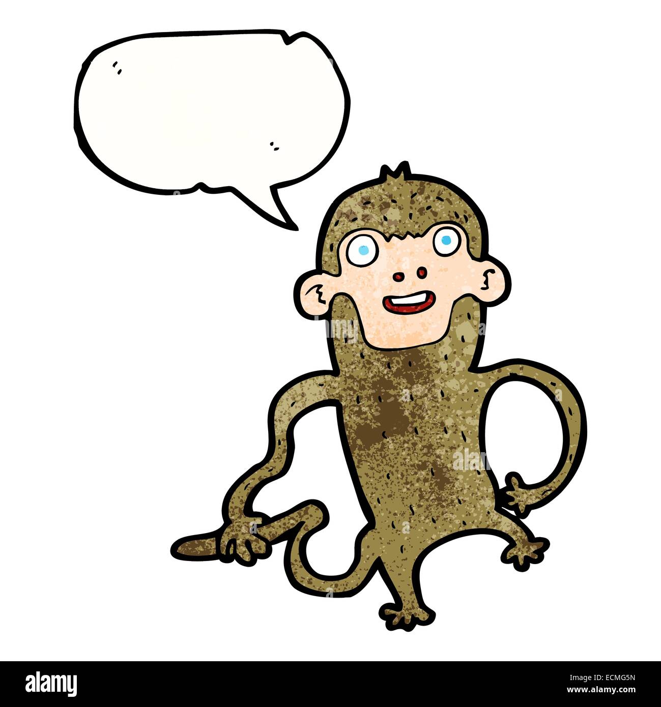 cartoon monkey with speech bubble Stock Vector Image & Art - Alamy