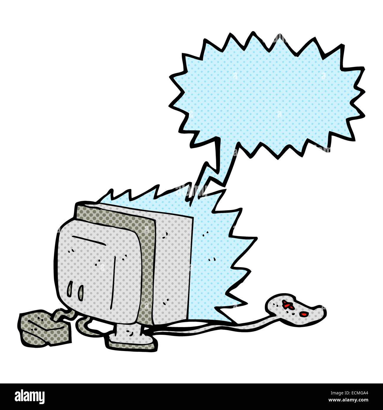 cartoon computer game with speech bubble Stock Vector Image & Art - Alamy