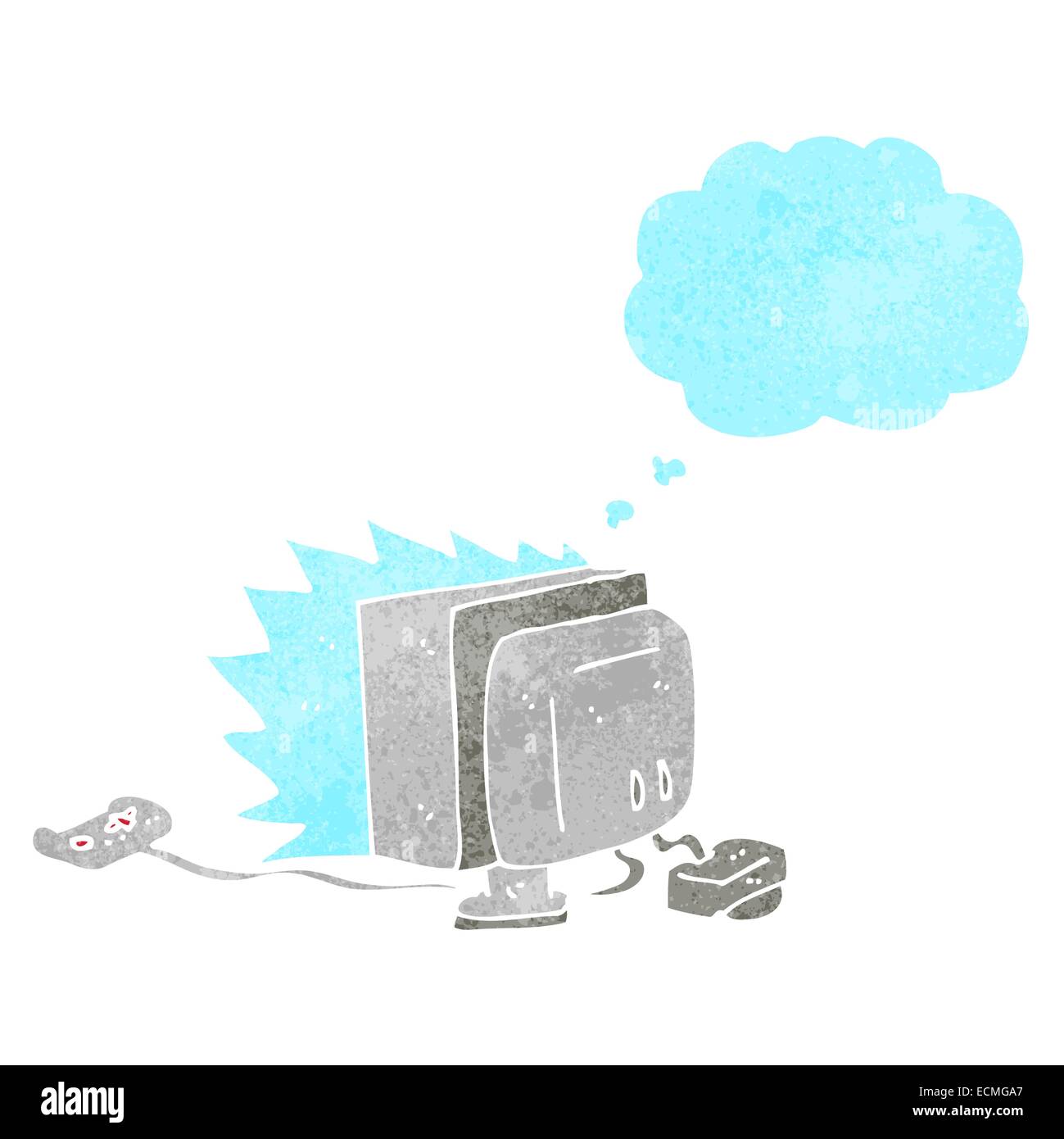 cartoon computer game with thought bubble Stock Vector Image & Art - Alamy