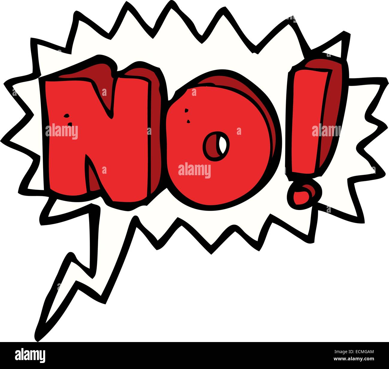 cartoon no symbol with speech bubble Stock Vector Image & Art - Alamy