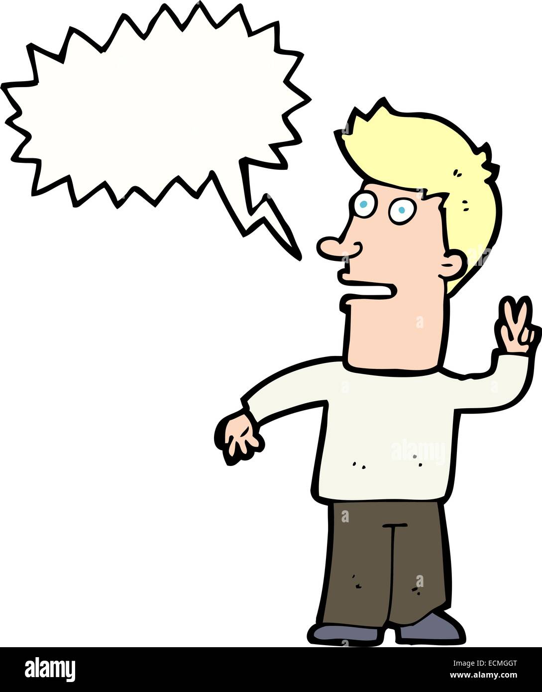 Cartoon man making peace sign hi-res stock photography and images - Alamy