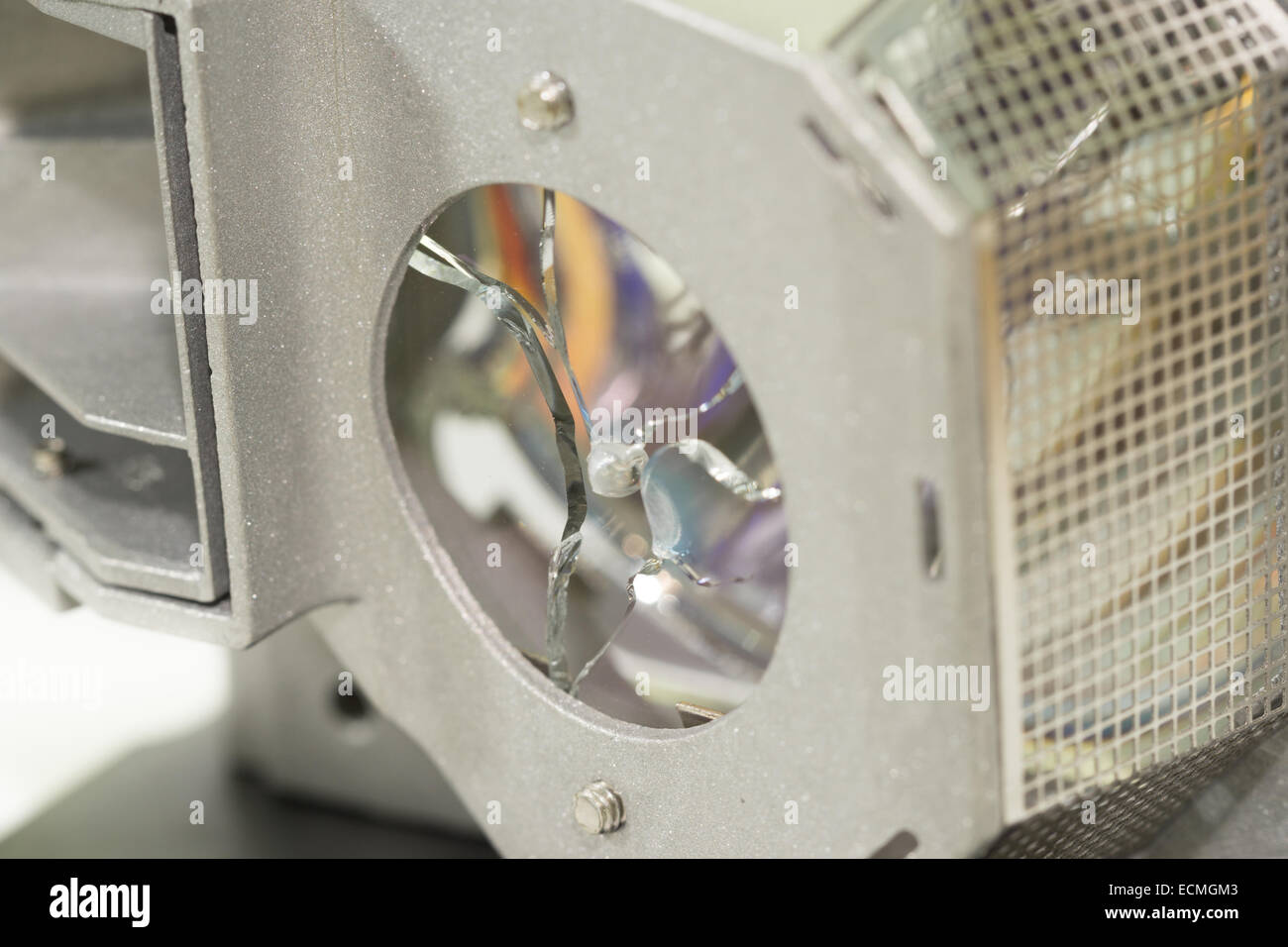 Broken projector lamp, closeup Stock Photo - Alamy