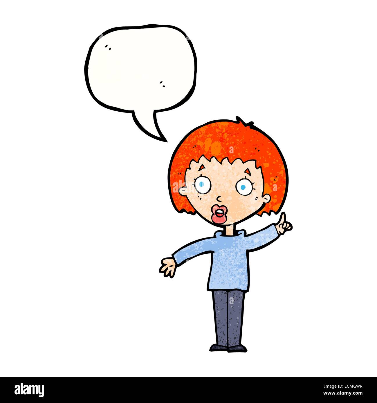 cartoon woman explaining her point with speech bubble Stock Vector ...