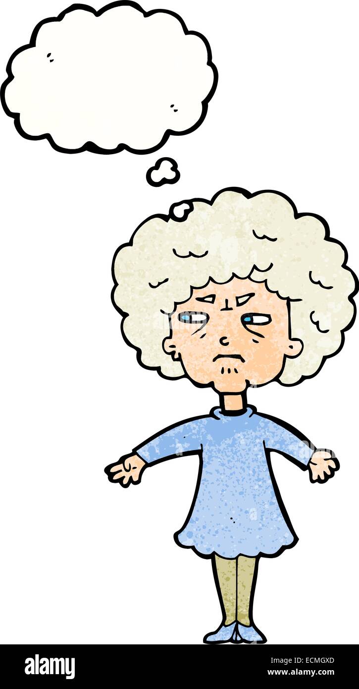 Cartoon bitter old woman hi-res stock photography and images - Alamy
