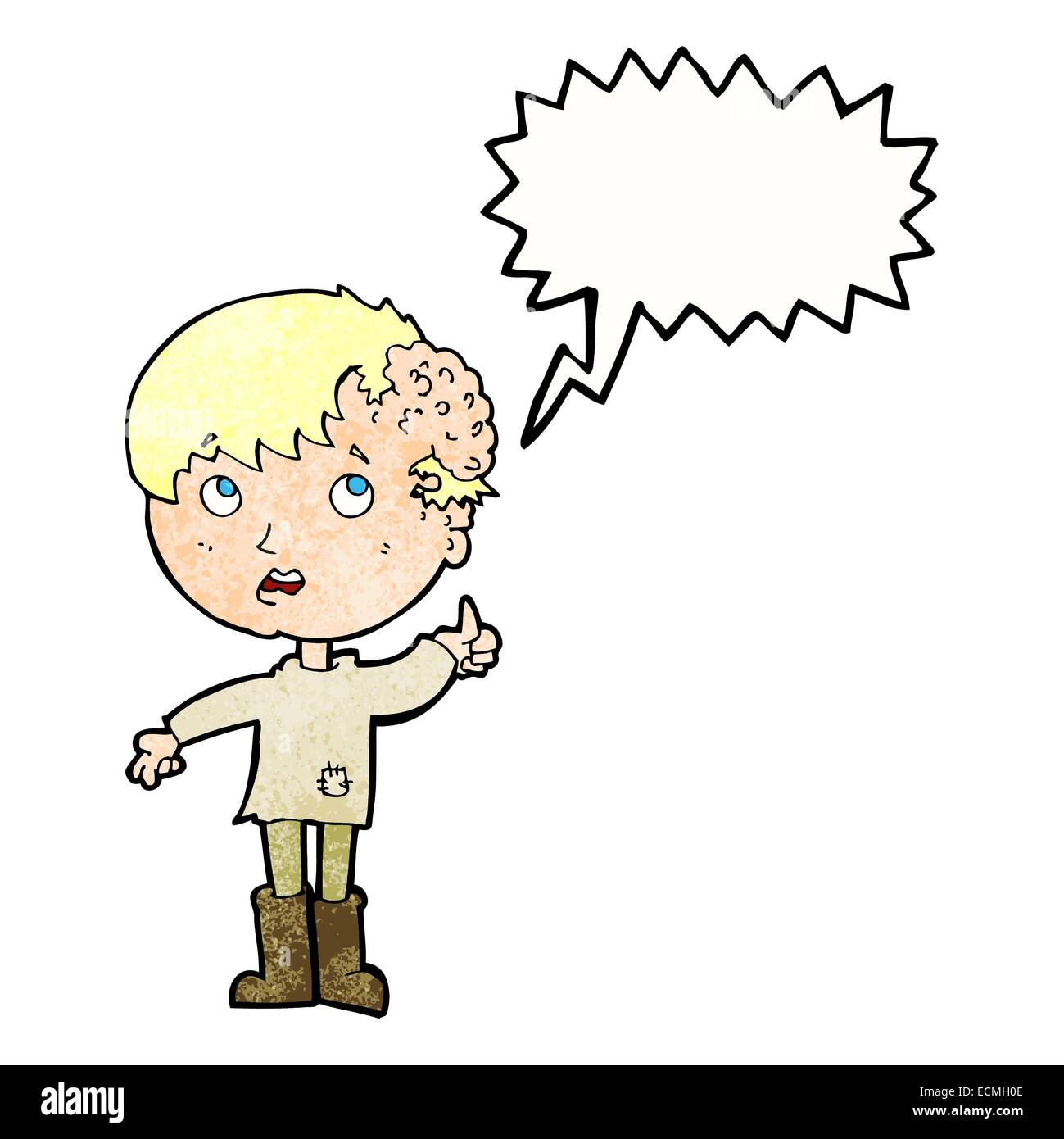Boy talking head for speech bubble Stock Vector Images - Alamy