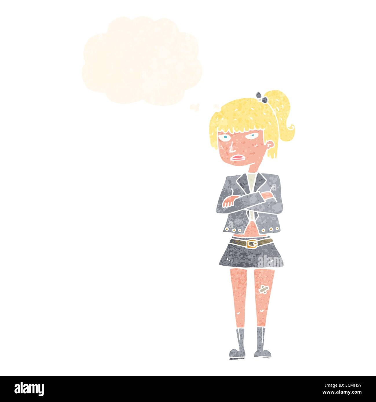 cartoon cool girl with thought bubble Stock Vector Image & Art - Alamy
