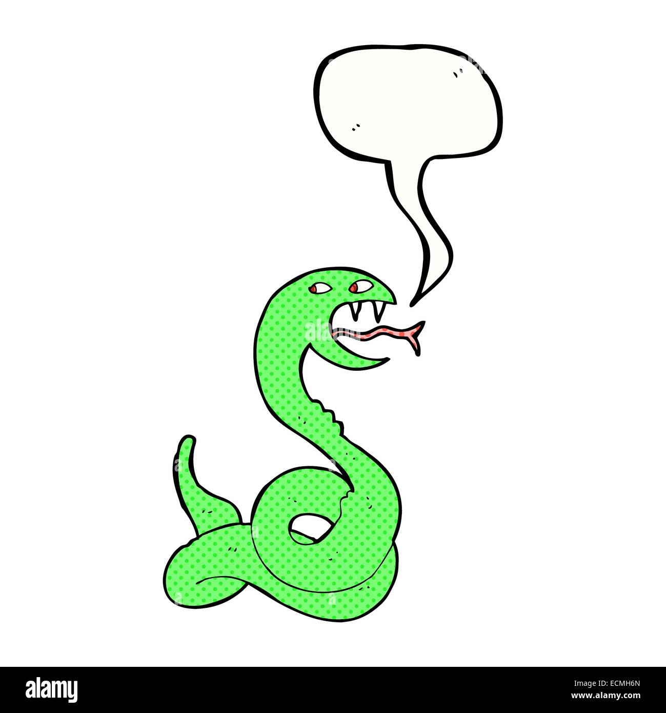 cartoon hissing snake with speech bubble Stock Vector Image & Art - Alamy