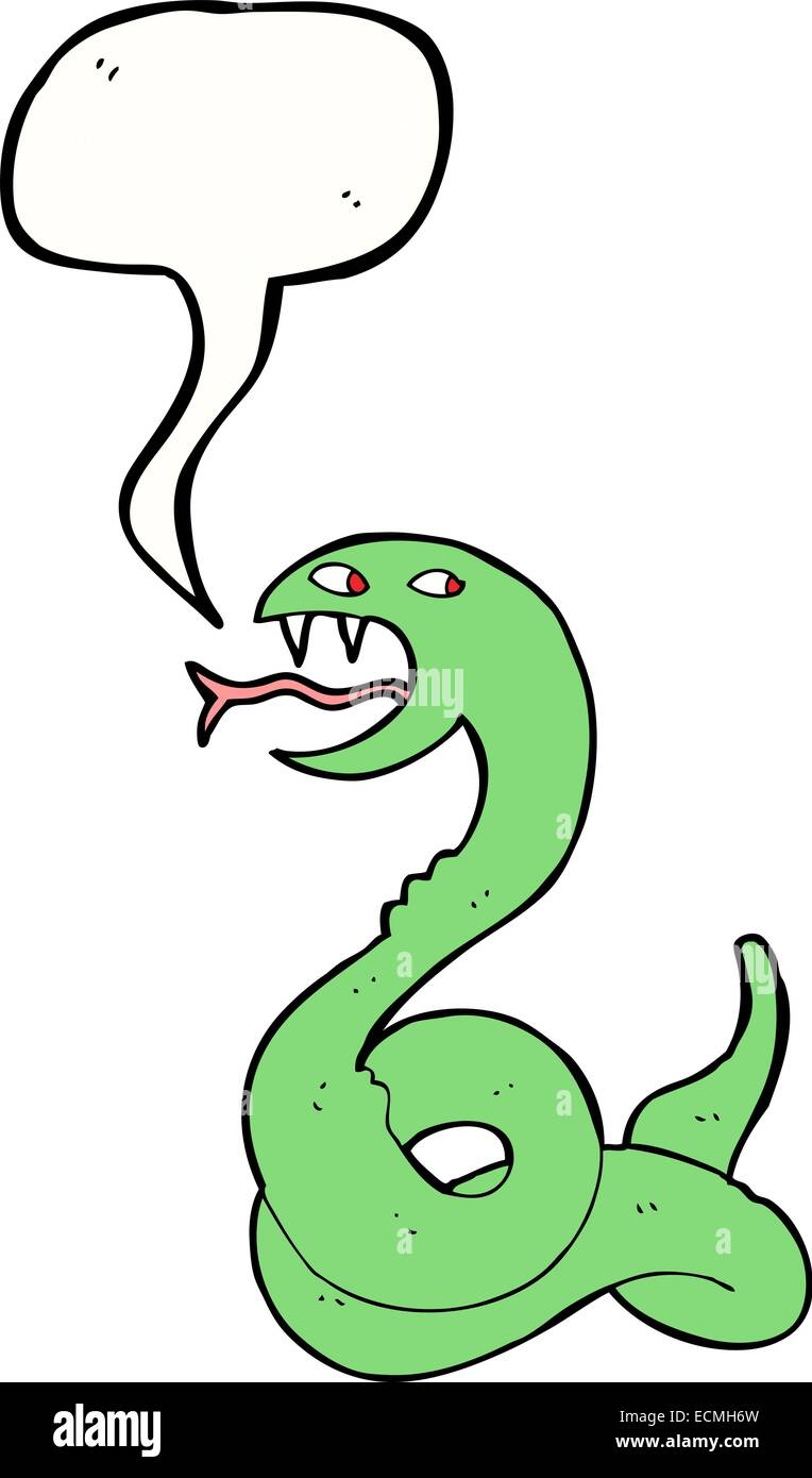 cartoon hissing snake with speech bubble Stock Vector Image & Art - Alamy